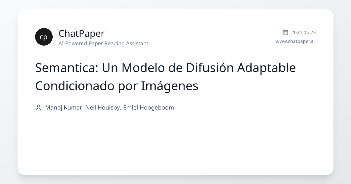 Semantica: Un Modelo de Difusión Adaptable Condicionado por Imágenes ...