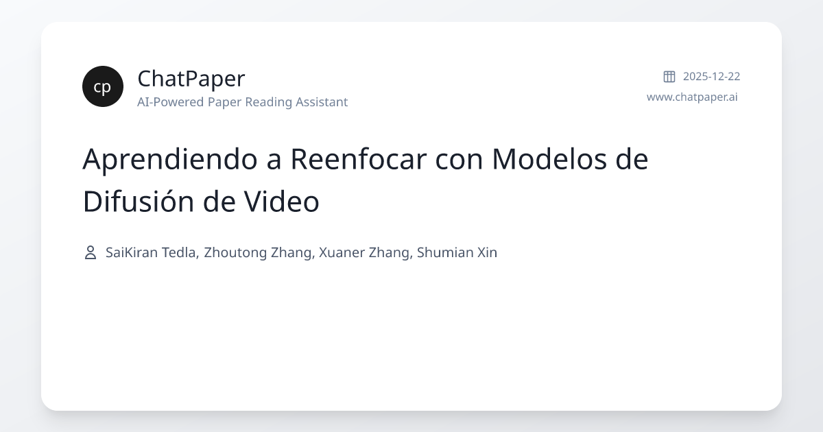 Aprendiendo a Reenfocar con Modelos de Difusión de Video - Detalles del ...