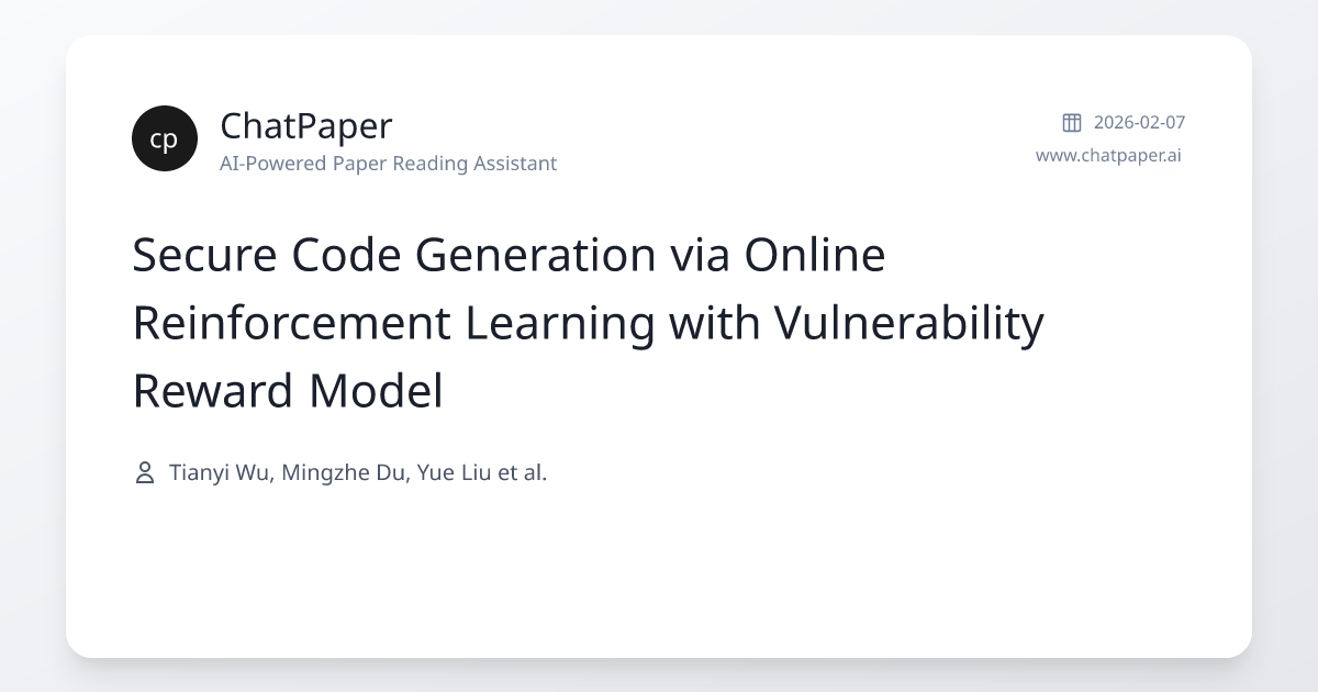Secure Code Generation via Online Reinforcement Learning with ...
