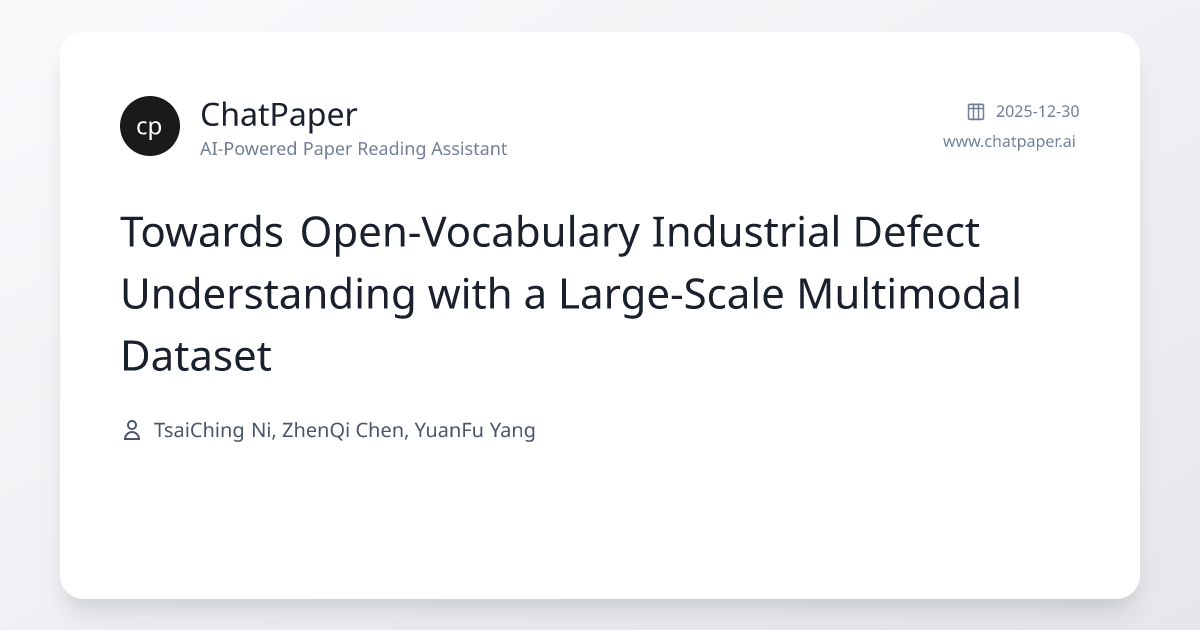 Towards Open-Vocabulary Industrial Defect Understanding with a Large ...