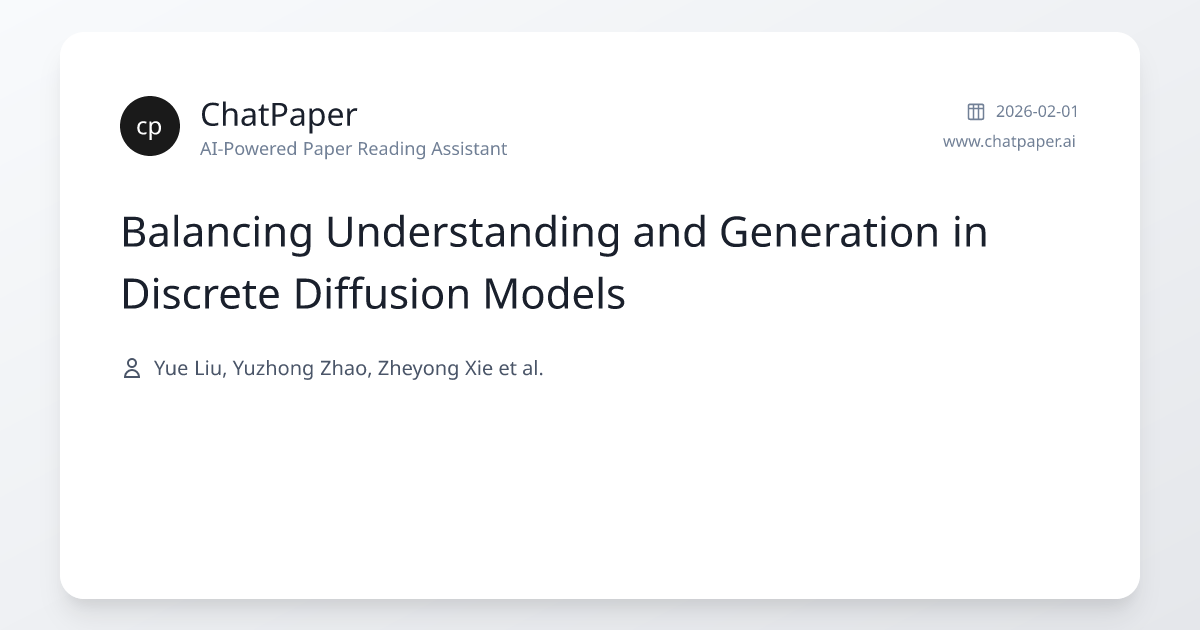 Balancing Understanding and Generation in Discrete Diffusion Models ...