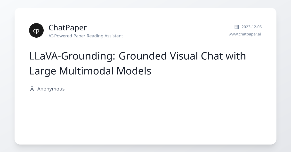 LLaVA-Grounding: Grounded Visual Chat with Large Multimodal Models ...