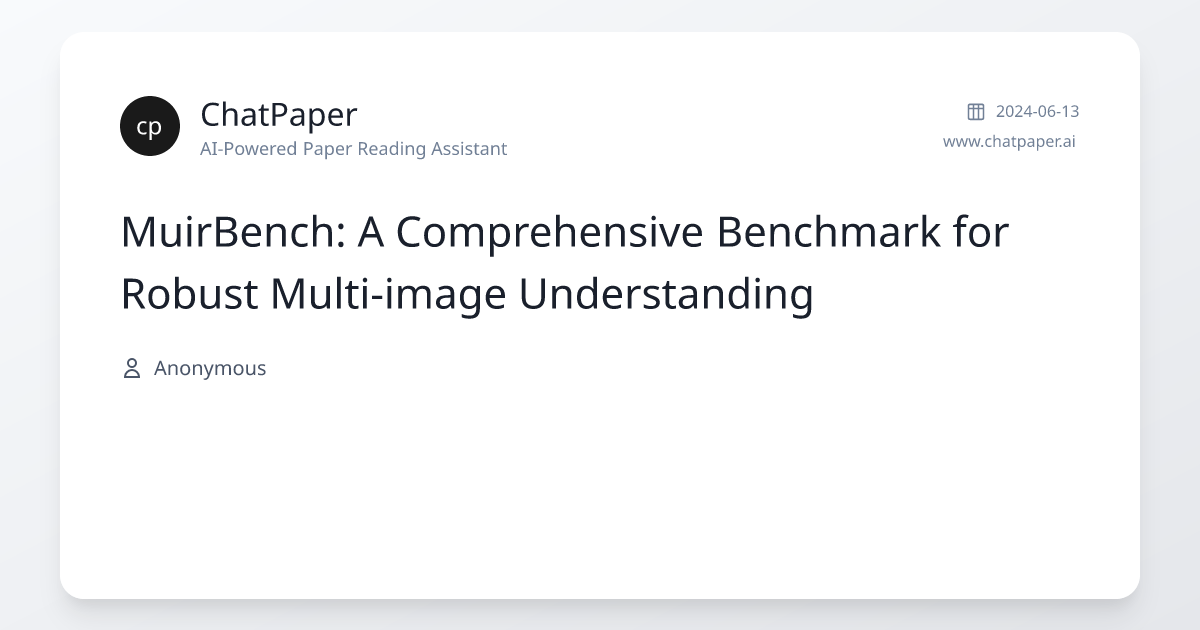 MuirBench: A Comprehensive Benchmark for Robust Multi-image ...