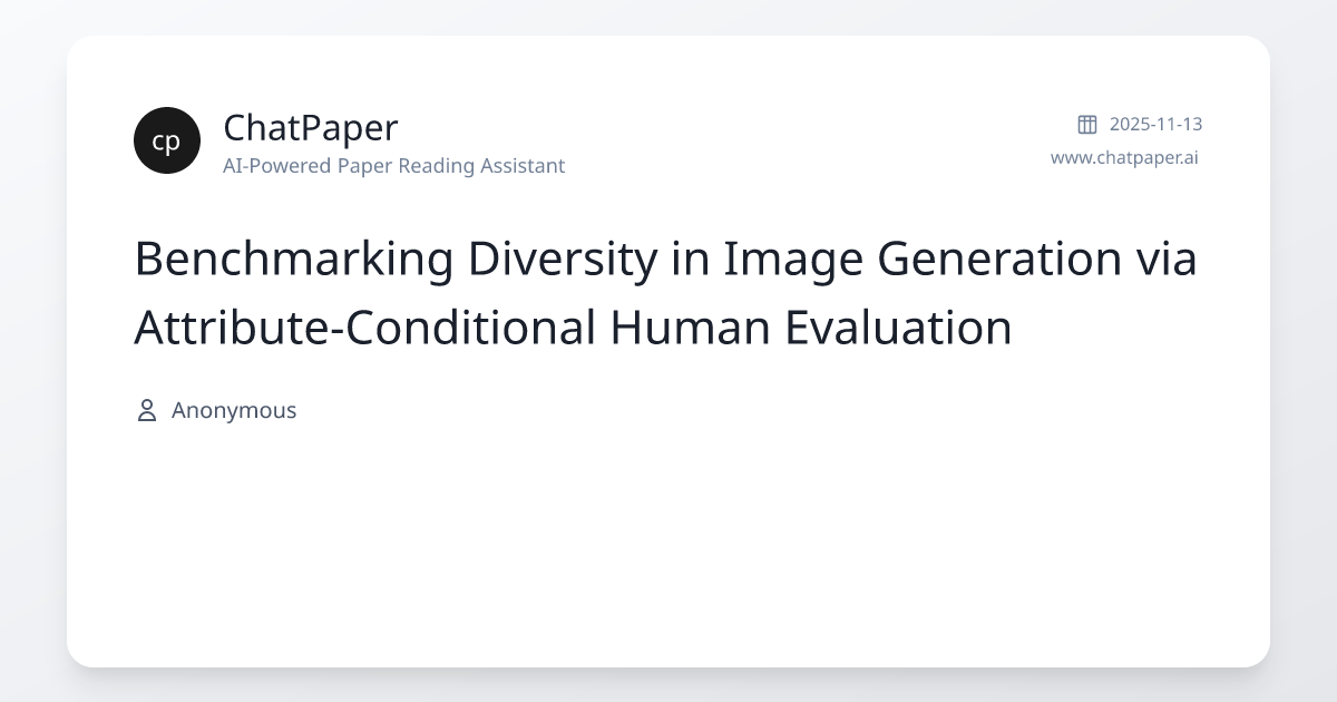 Benchmarking Diversity in Image Generation via Attribute-Conditional ...
