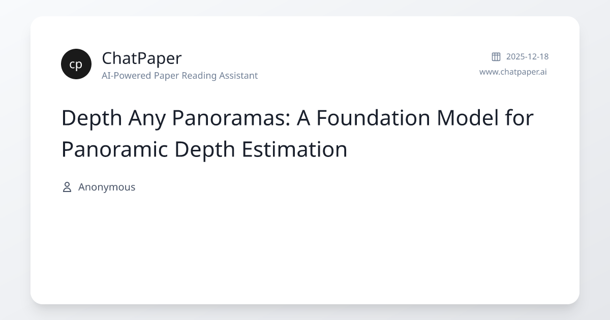 Depth Any Panoramas: A Foundation Model for Panoramic Depth Estimation ...
