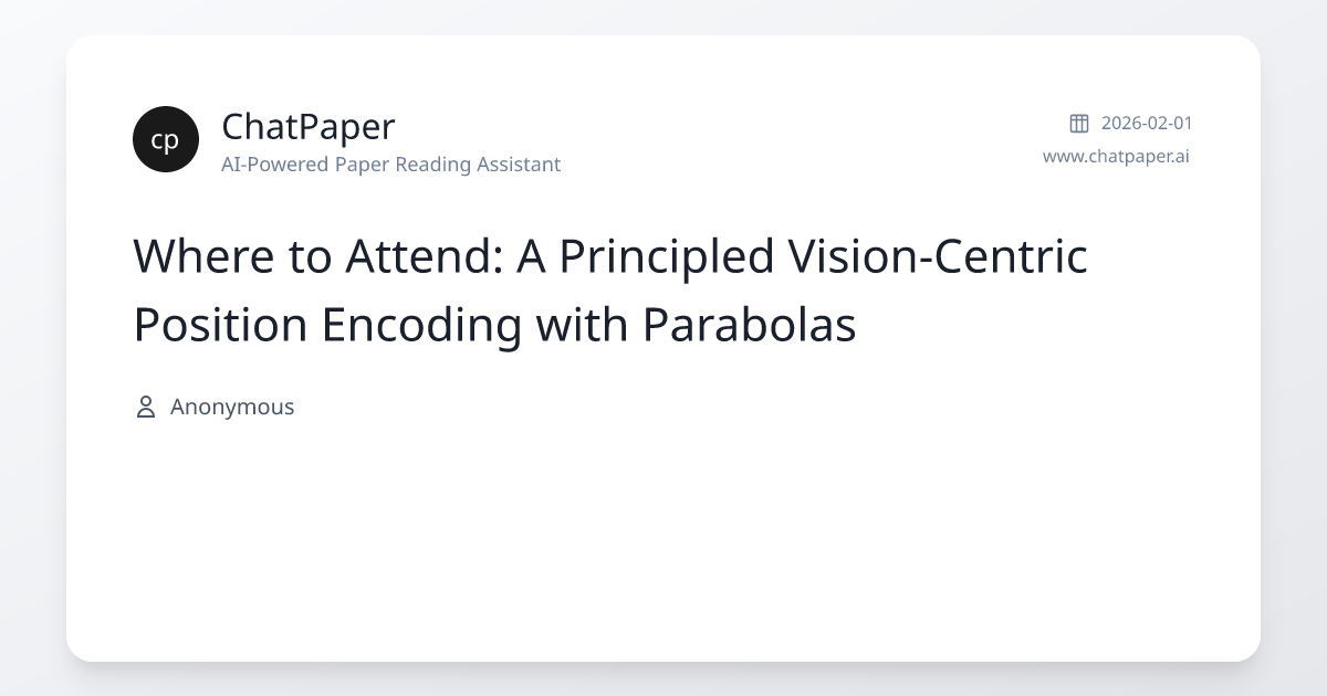 Where to Attend: A Principled Vision-Centric Position Encoding with ...